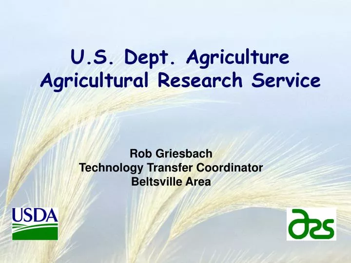 PPT - U.S. Dept. Agriculture Agricultural Research Service PowerPoint ...