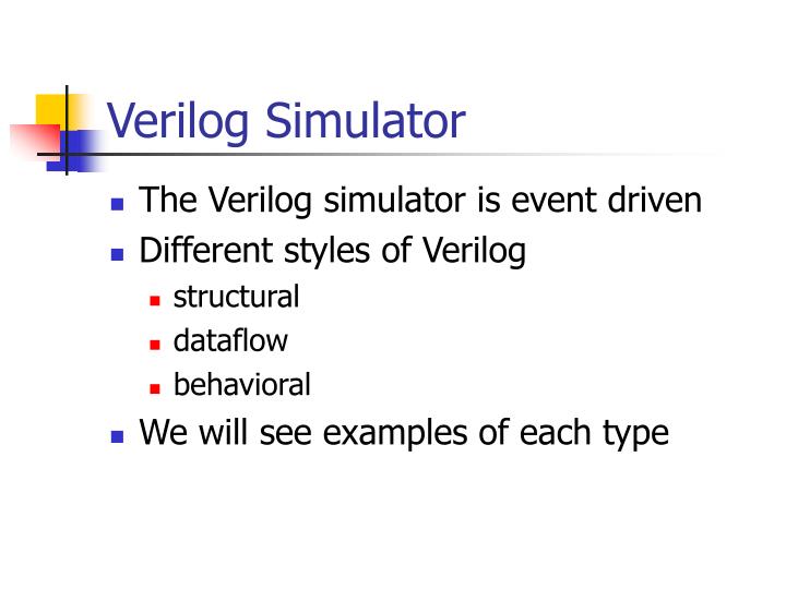 PPT - First Steps in Verilog PowerPoint Presentation - ID:1229797