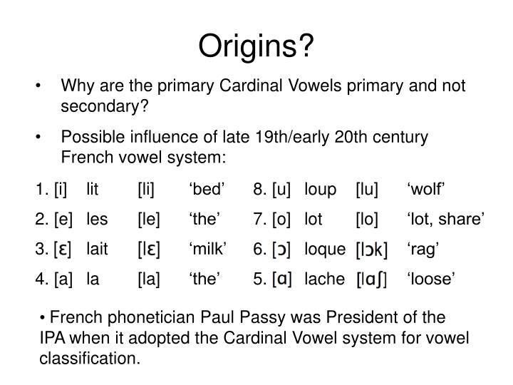 PPT - Cardinal Vowels PowerPoint Presentation - ID:1230070