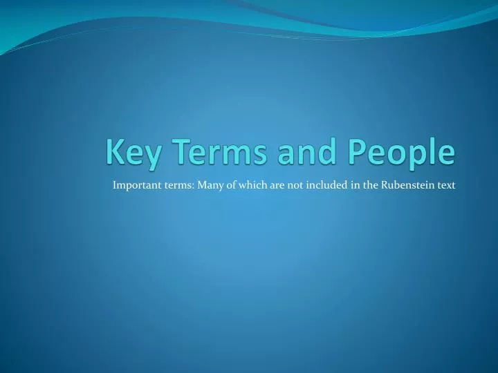 PPT - Key Terms and People PowerPoint Presentation, free download - ID ...
