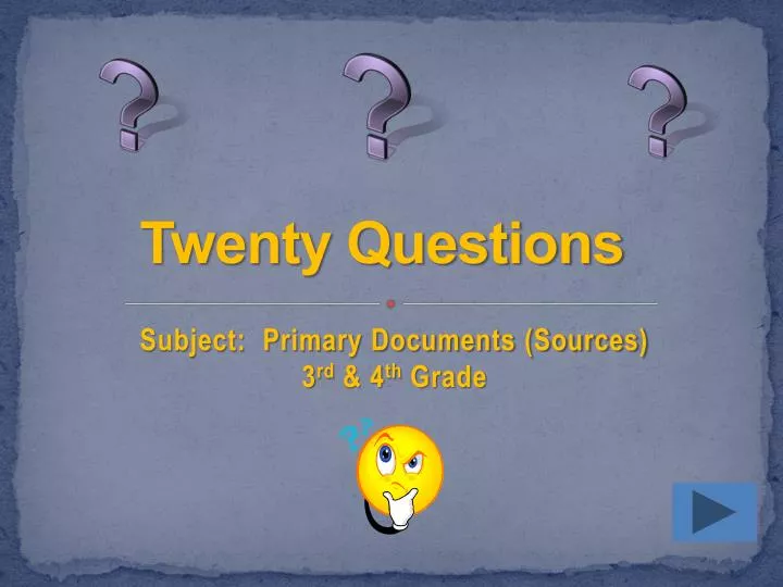 PPT - Twenty Questions PowerPoint Presentation, free download - ID:1230842