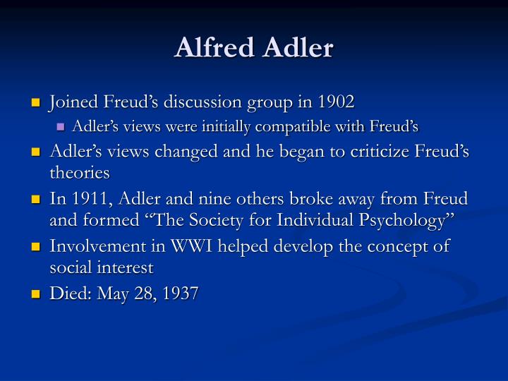 PPT - Alfred Adler Individual Psychology PowerPoint Presentation - ID ...