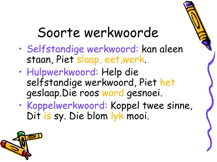 PPT - Woordsoorte PowerPoint Presentation - ID:1232748