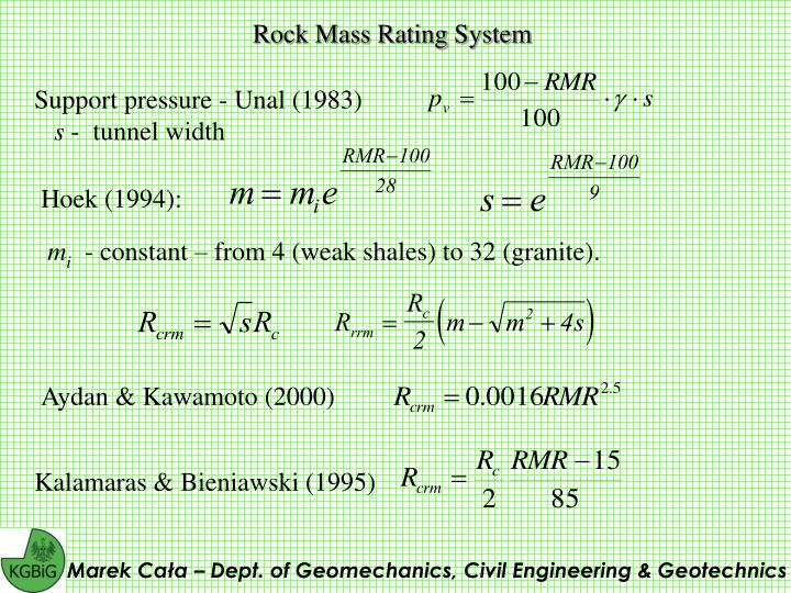 PPT - ROCK MASS CLASSIFICATION S PowerPoint Presentation - ID:1233085