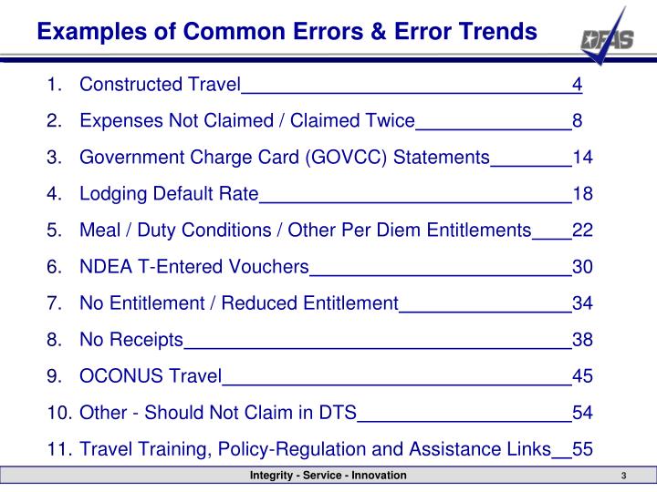 PPT - DTS Postpay Review Examples of Common Errors (FY10) PowerPoint ...