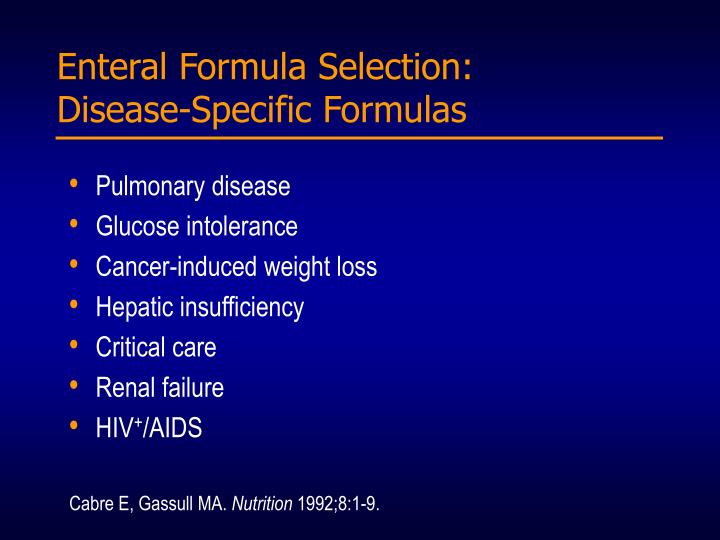 PPT - Implementing Enteral Nutrition: Formula Selection and ...