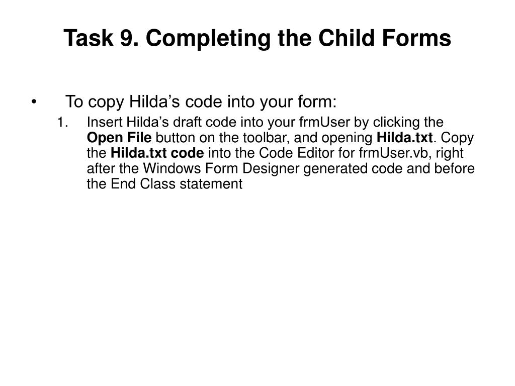 Ppt Creating A Sample Multiple Document Interface Mdi Application Powerpoint Presentation