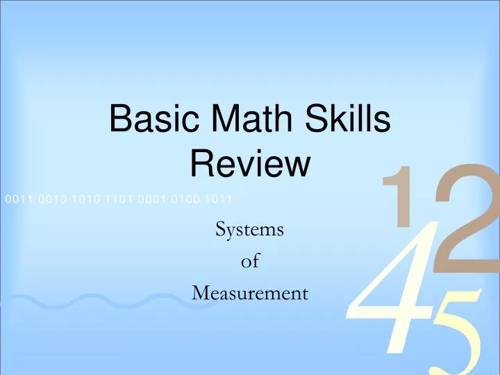 PPT - Basic Math Skills Review PowerPoint Presentation, free download ...