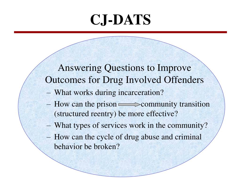 PPT - CJ-DATS Criminal Justice Drug Abuse Treatment Studies PowerPoint ...