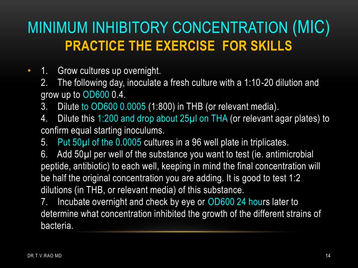 PPT - minimum inhibitory concentration, antibiotic sensitivity tes ...