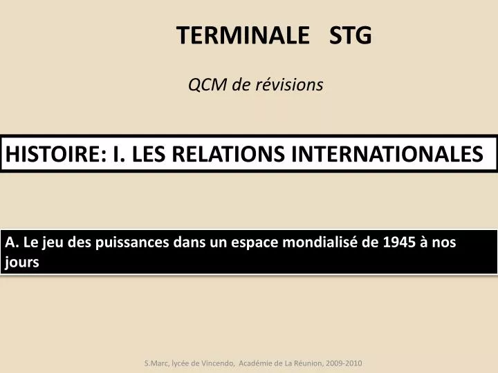 PPT - TERMINALE STG PowerPoint Presentation, free download - ID:1245145