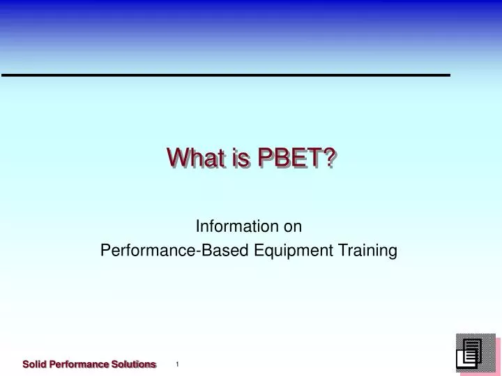 PPT - What is PBET? PowerPoint Presentation, free download - ID:1246328
