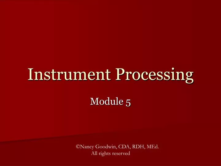 PPT - Instrument Processing PowerPoint Presentation, free download - ID:1247452