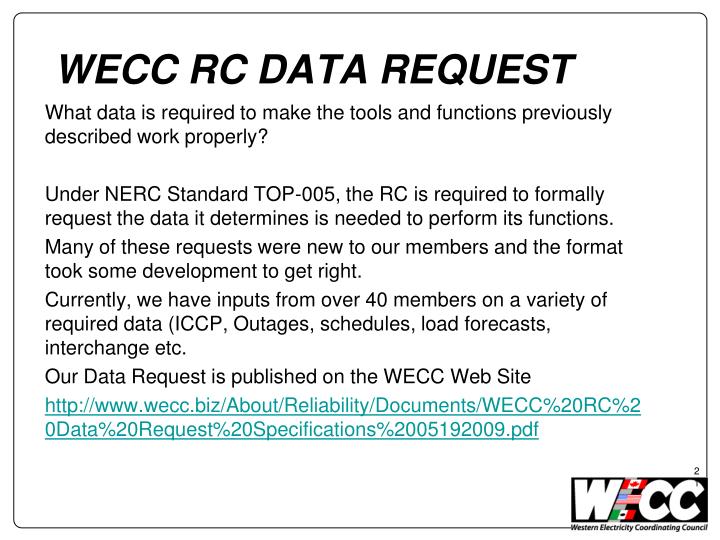 PPT - WECC RC EMS and Systems Overview PowerPoint Presentation - ID:1248422