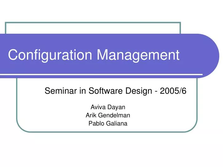 Ppt Configuration Management Powerpoint Presentation Free Download