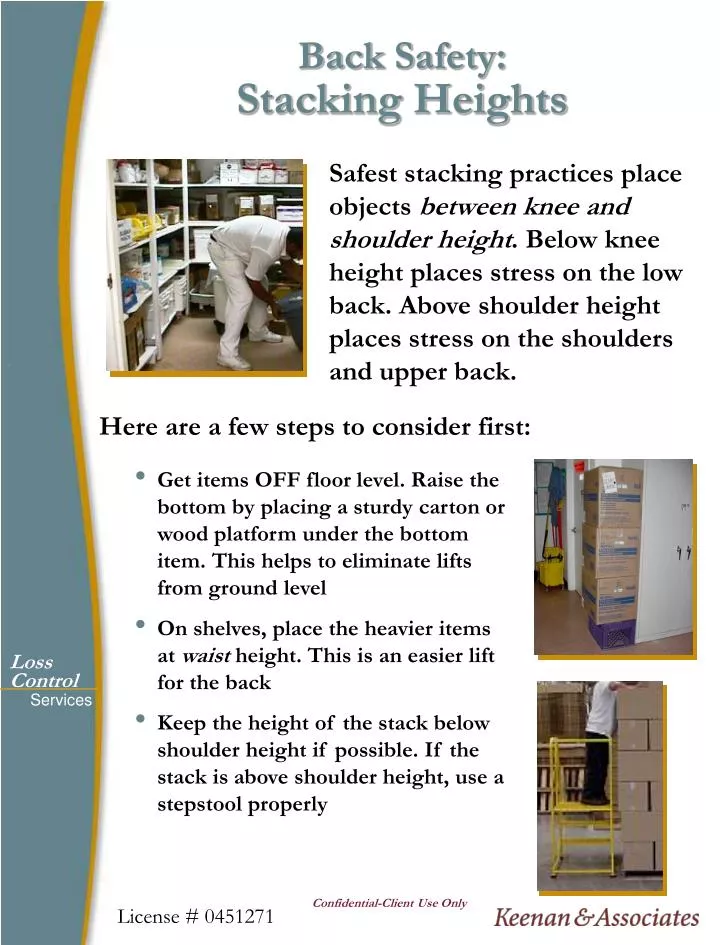 PPT - Back Safety: Stacking Heights PowerPoint Presentation, free ...