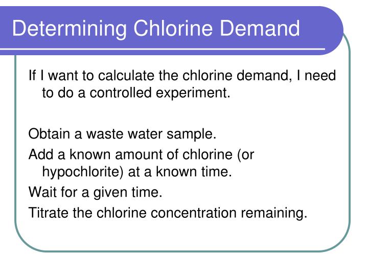 PPT - Residual Chlorine & Chlorine Demand PowerPoint Presentation - ID ...