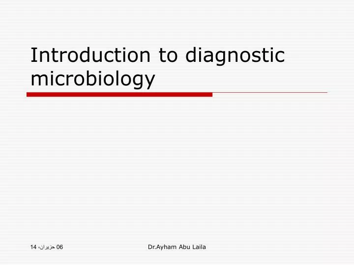 PPT - Introduction to diagnostic microbiology PowerPoint Presentation ...