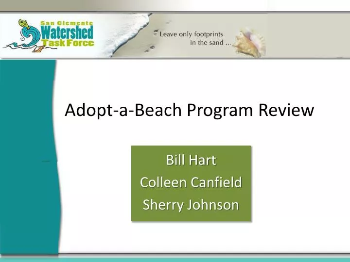 PPT - Adopt-a-Beach Program Review PowerPoint Presentation, free ...