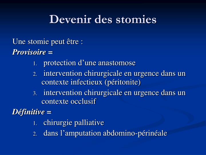 PPT - LES STOMIES DIGESTIVES PowerPoint Presentation - ID:1251343