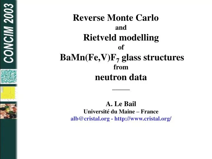 PPT - Content - Introduction - Experimental - Models ? - RDM modelling ...