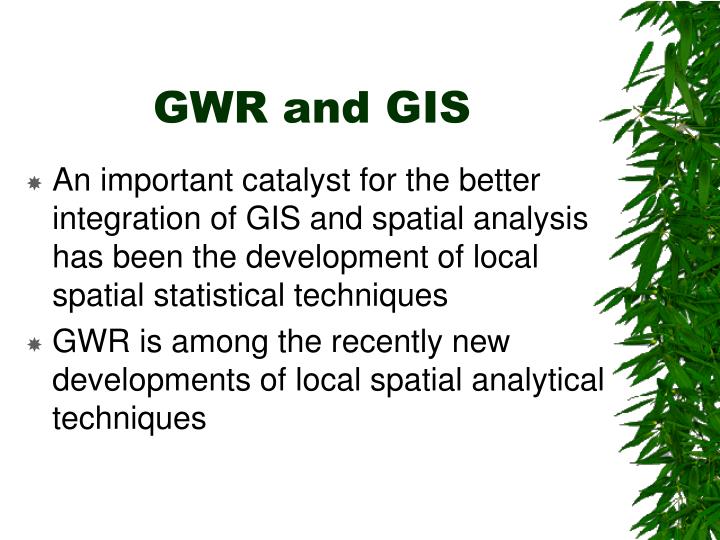 PPT - Geographically weighted regression PowerPoint Presentation - ID ...