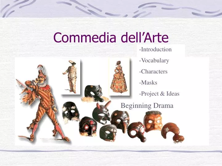 PPT - Commedia dell’Arte PowerPoint Presentation, free download - ID ...