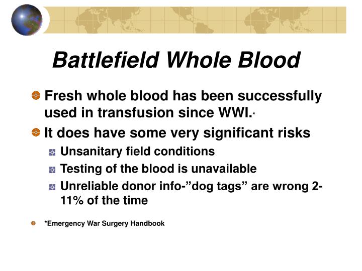 PPT - Battlefield Blood Transfusion PowerPoint Presentation - ID:1257173