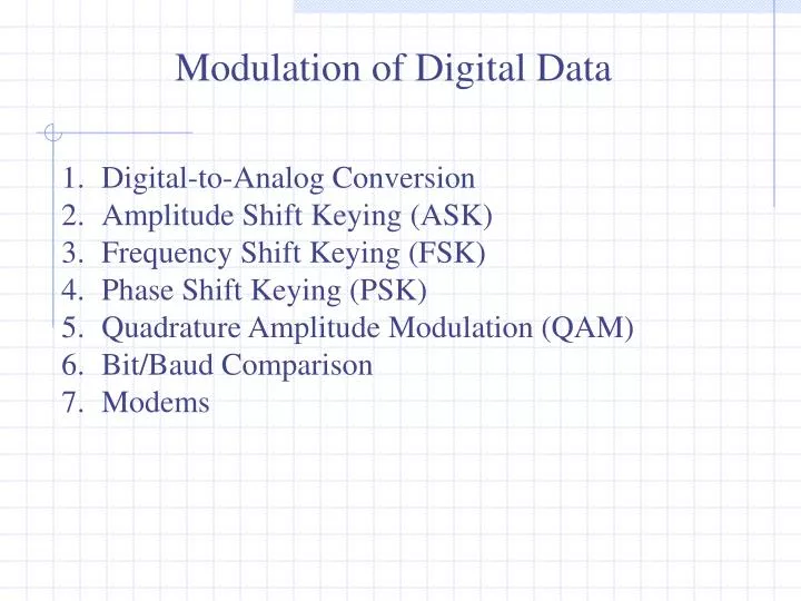 PPT - Modulation of Digital Data PowerPoint Presentation - ID:1257549
