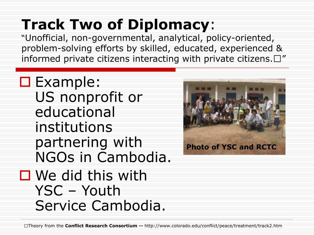 PPT - Track One of Diplomacy : Official government-to-government ...