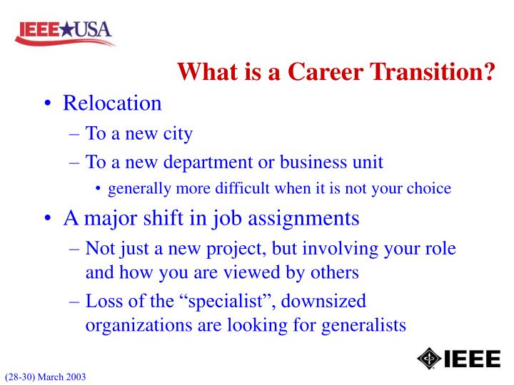 PPT - Career Transitions PowerPoint Presentation - ID:1261892