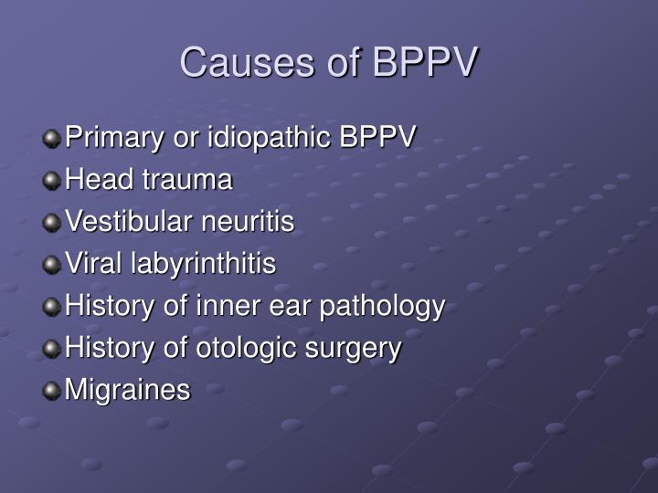PPT - Benign Paroxysmal Positioning Vertigo (BPPV) PowerPoint ...