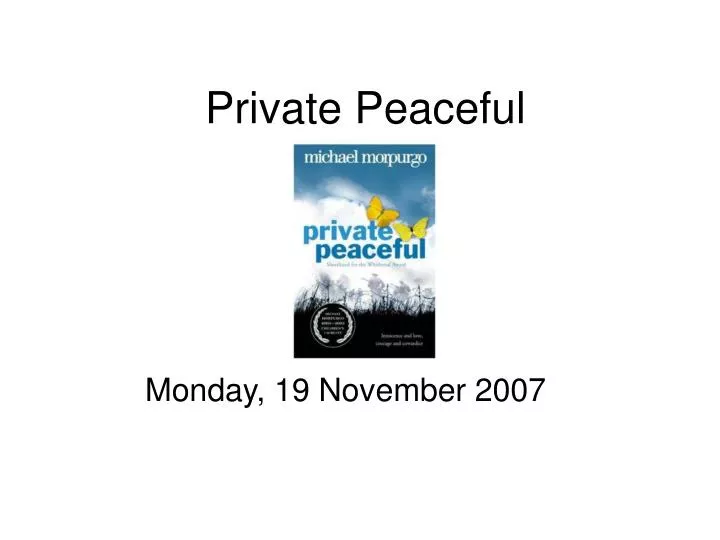 PPT - Private Peaceful PowerPoint Presentation, free download - ID:1263354
