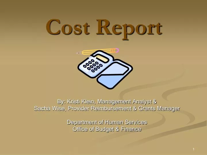 PPT - Cost Report PowerPoint Presentation, free download - ID:1263892