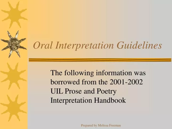 PPT - Oral Interpretation Guidelines PowerPoint Presentation, free ...