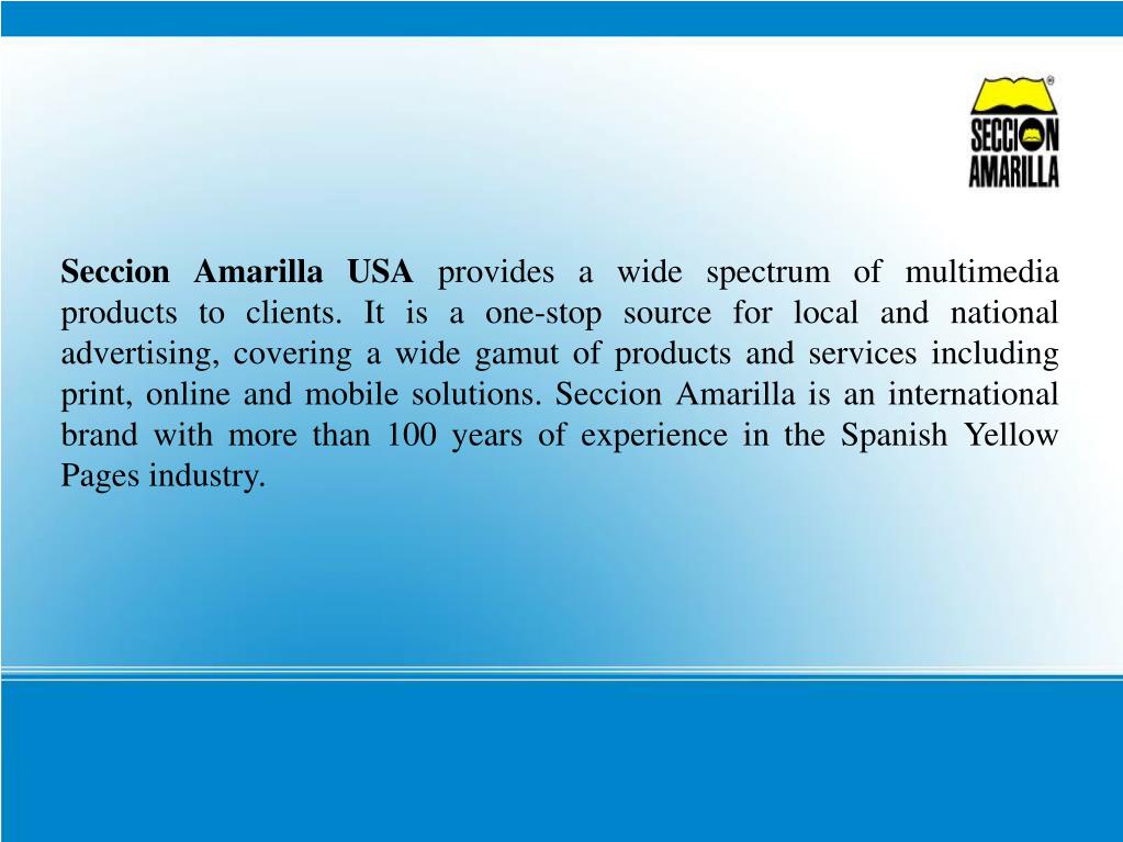 PPT - Seccion Amarilla USA PowerPoint Presentation, free download - ID ...