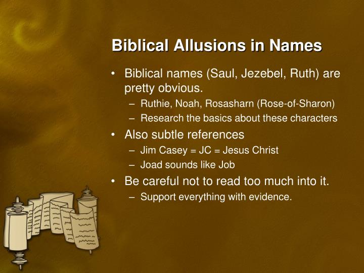 PPT - Biblical Allusions PowerPoint Presentation - ID:1265424