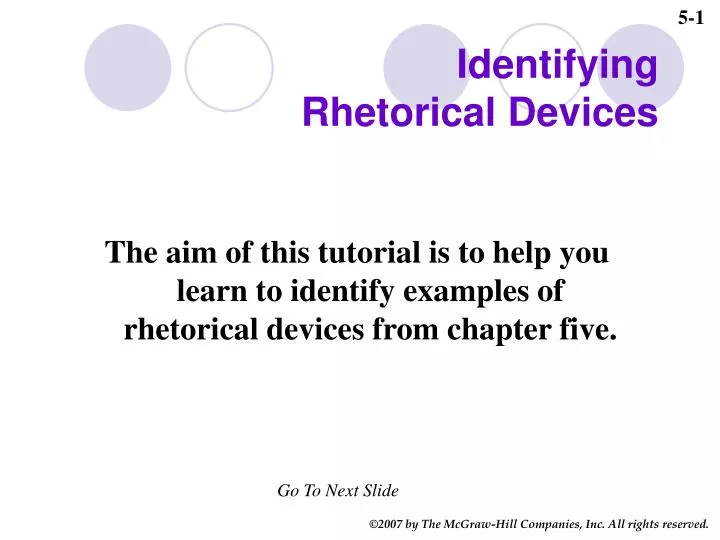 PPT - Identifying Rhetorical Devices PowerPoint Presentation, free ...