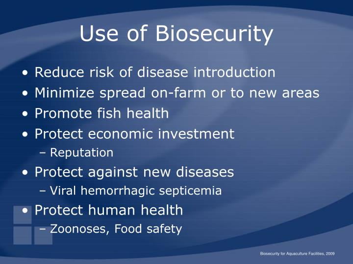 PPT - Biosecurity for Aquaculture Facilities PowerPoint Presentation ...