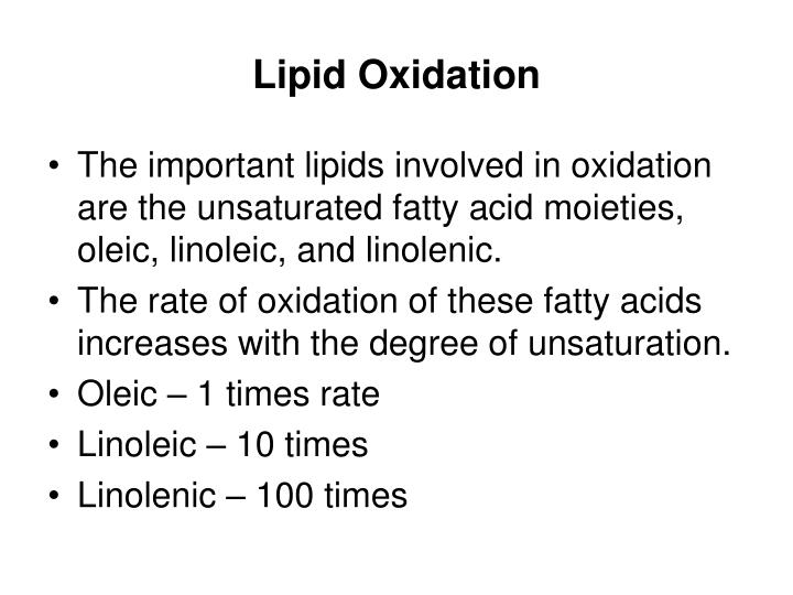 PPT - Lipid Oxidation PowerPoint Presentation - ID:1266346