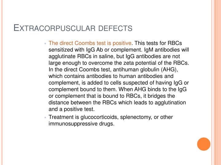 PPT - Hemolytic Anemias - Extracorpuscular defects PowerPoint ...