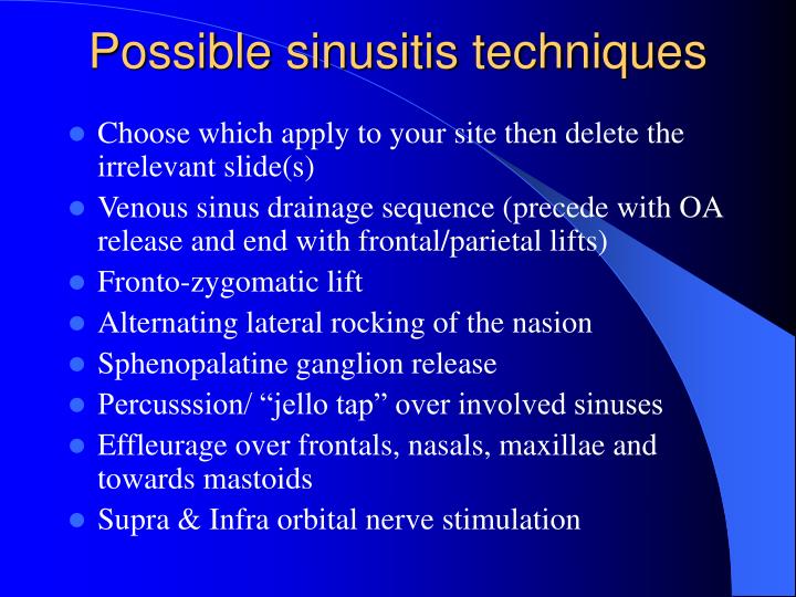 PPT - Osteopathic Treatment For Patients With Sinusitis PowerPoint ...