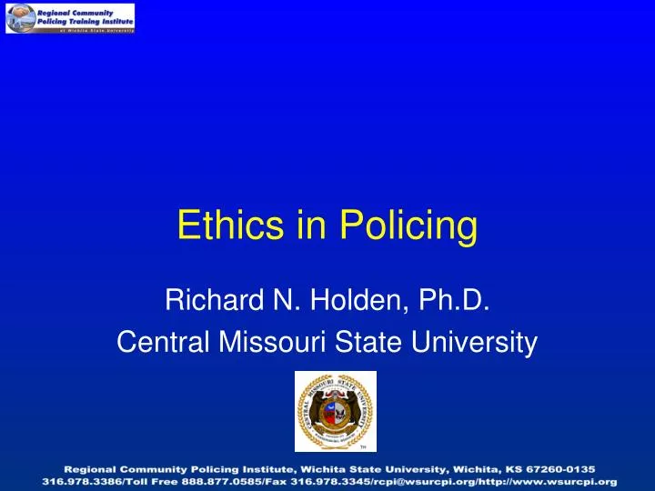 PPT - Ethics in Policing PowerPoint Presentation, free download - ID ...