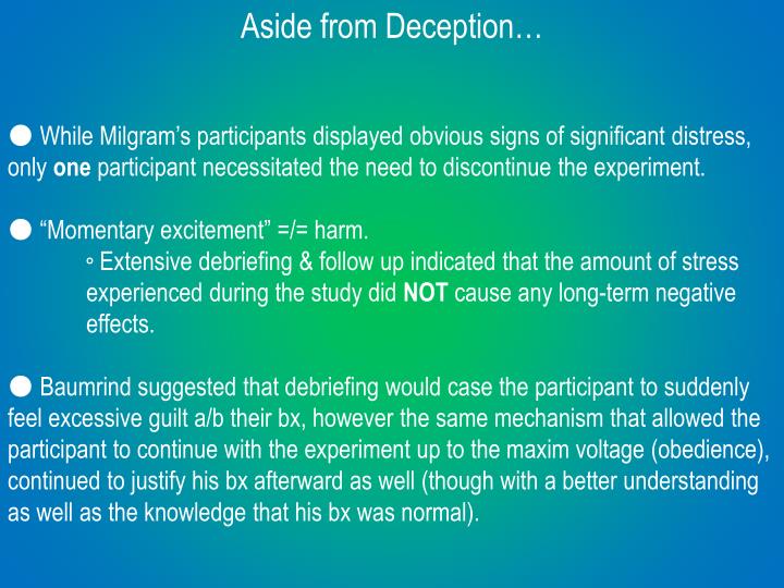 PPT - The Ethics of Milgram PowerPoint Presentation - ID:1269598