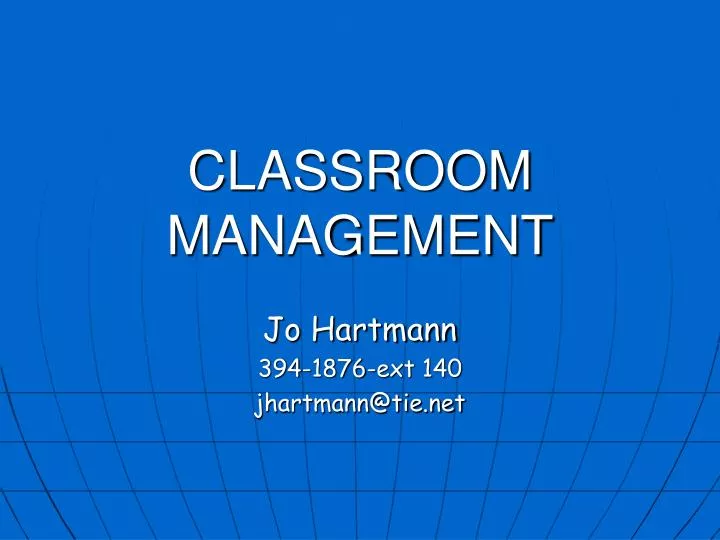 PPT - CLASSROOM MANAGEMENT PowerPoint Presentation, free download - ID ...