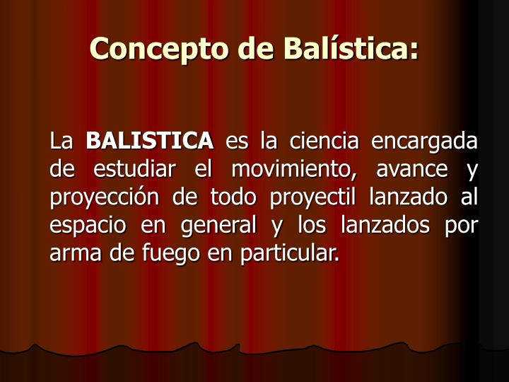 PPT - BALISTICA FORENSE: PowerPoint Presentation - ID:1270843