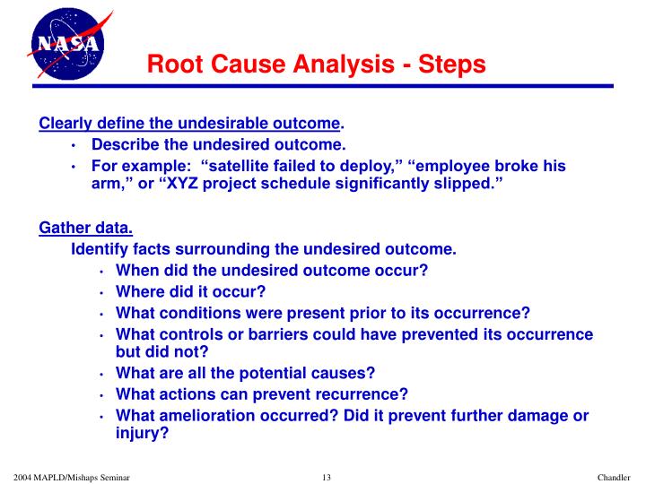 PPT - Using Root Cause Analysis To Understand Failures & Accidents ...