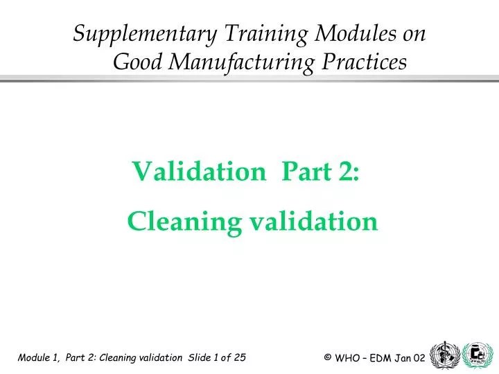 PPT - Validation Part 2: Cleaning validation PowerPoint Presentation, free download - ID:1271924