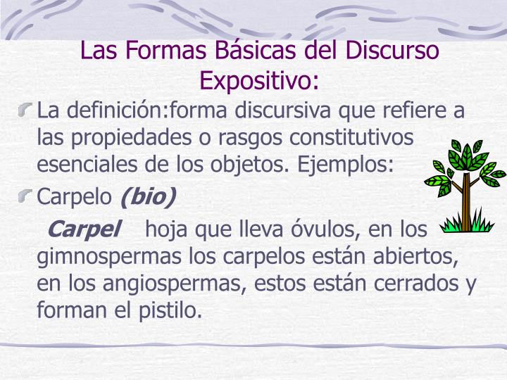 PPT - El Discurso Expositivo PowerPoint Presentation - ID:1271962