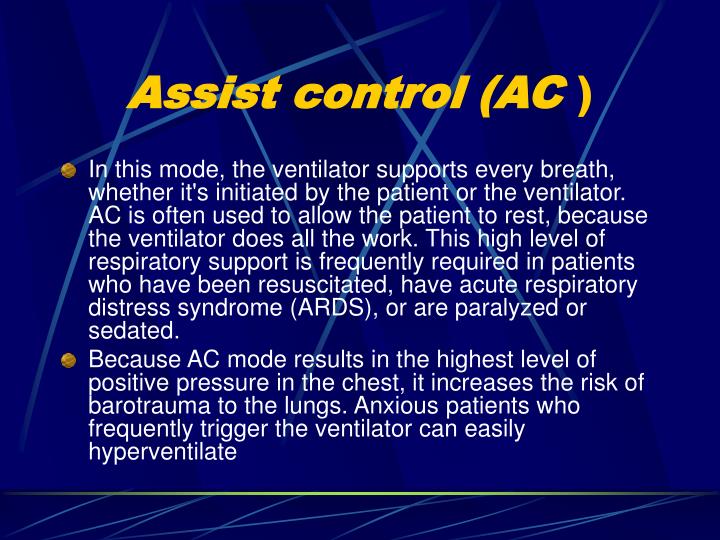 PPT - MECHANICAL VENTILATION PowerPoint Presentation - ID:1272324